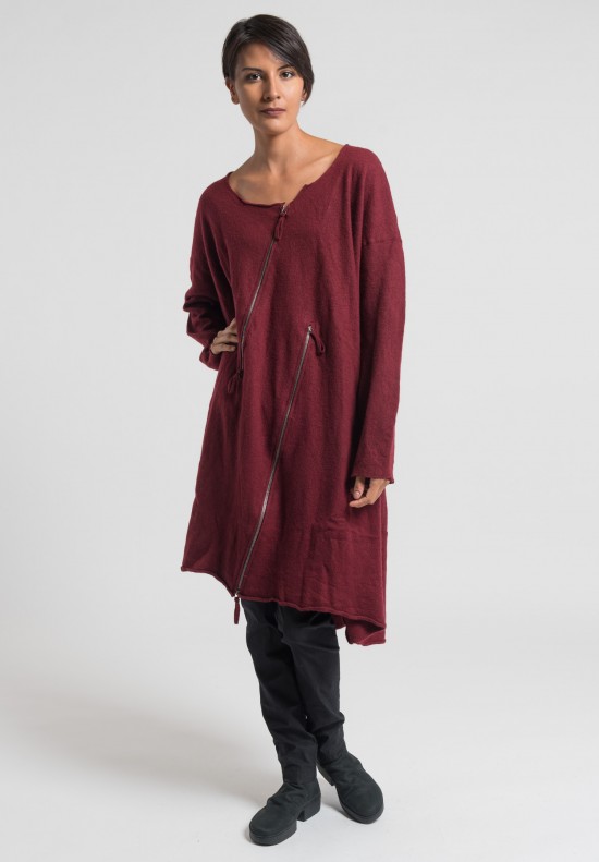 Rundholz Cashmere Multi Zipper Tunic in Barolo | Santa Fe Dry Goods ...