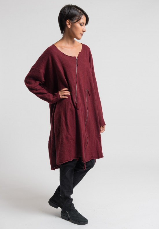 Rundholz Cashmere Multi Zipper Tunic in Barolo | Santa Fe Dry Goods ...
